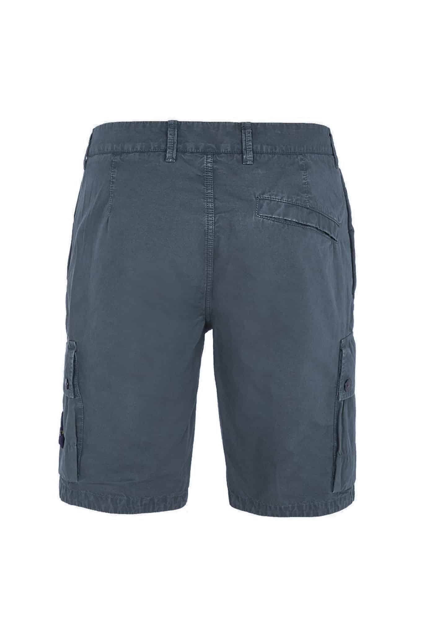 STONE ISLAND - Bermuda shorts ‘old’ treatment gray (38711) - Vousten Sports